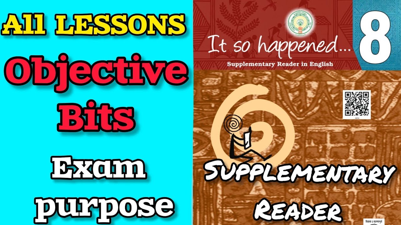 💯8th ENGLISH CBSC 📔Supplementary Reader All Chapters Objective Bits ...