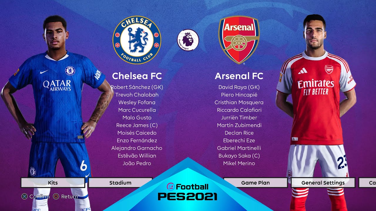 PES 21 - Chelsea vs Arsenal - Premier League 25/26 Match | PC Gameplay ...
