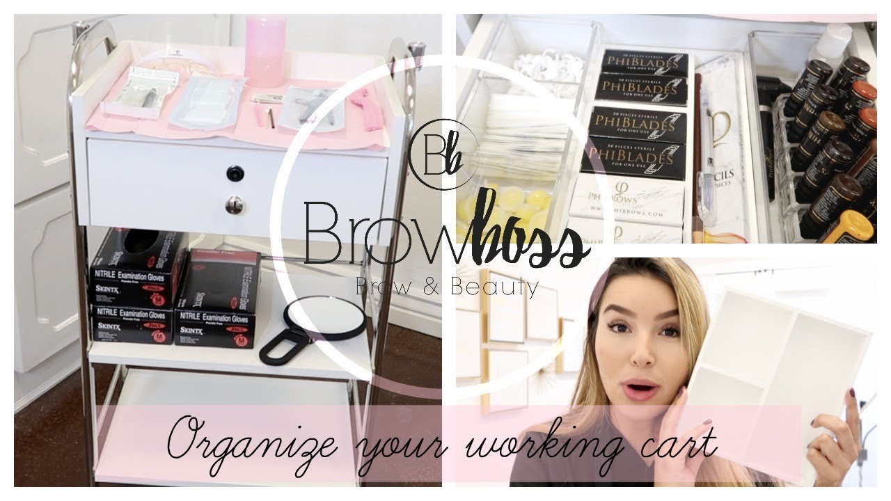 How to Organize Your Working Space/ Spa Trolley Cart - YouTube