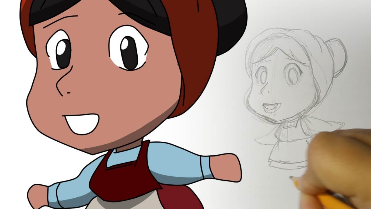 Cómo dibujar a Carlotta Chibi (La Sirenita) - YouTube