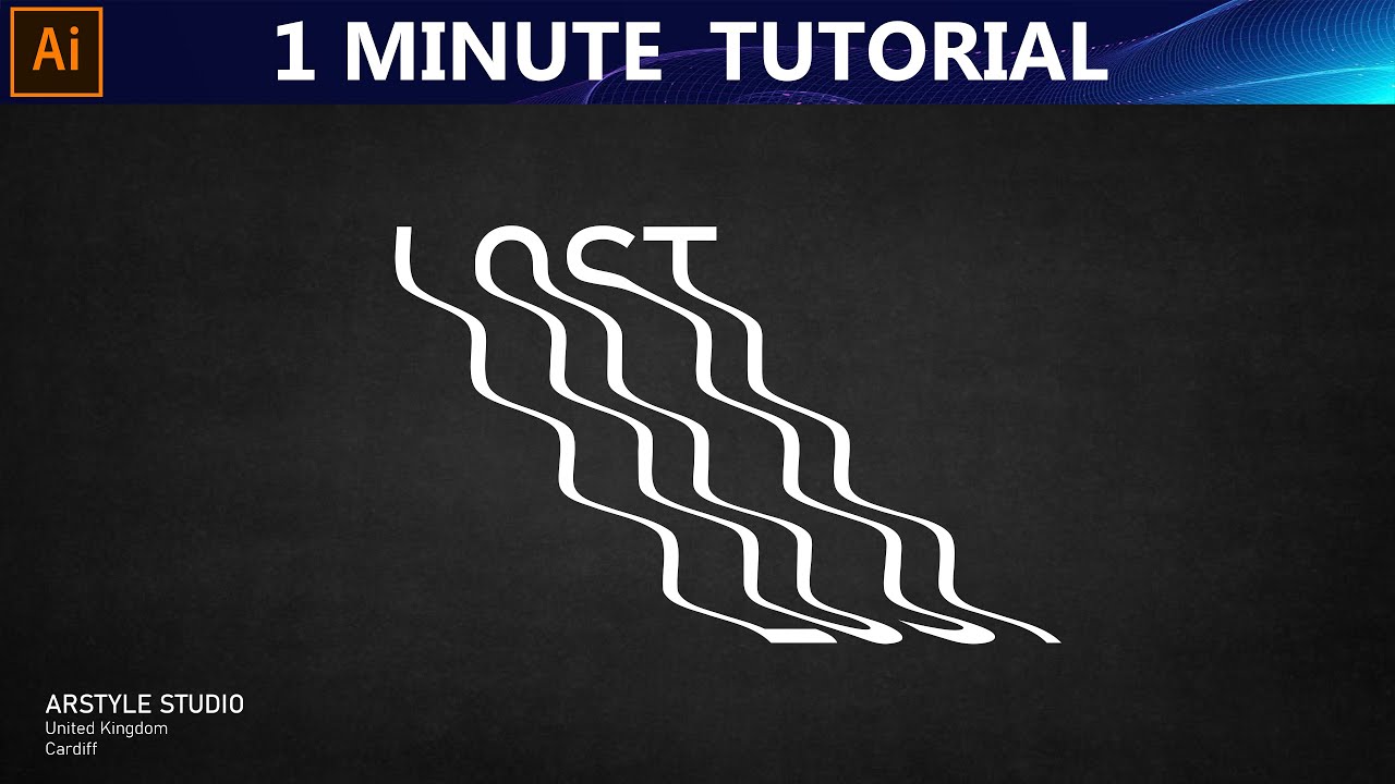 1 Minute Trick in Illustrator - Stairs like typography ( Text ) using ...