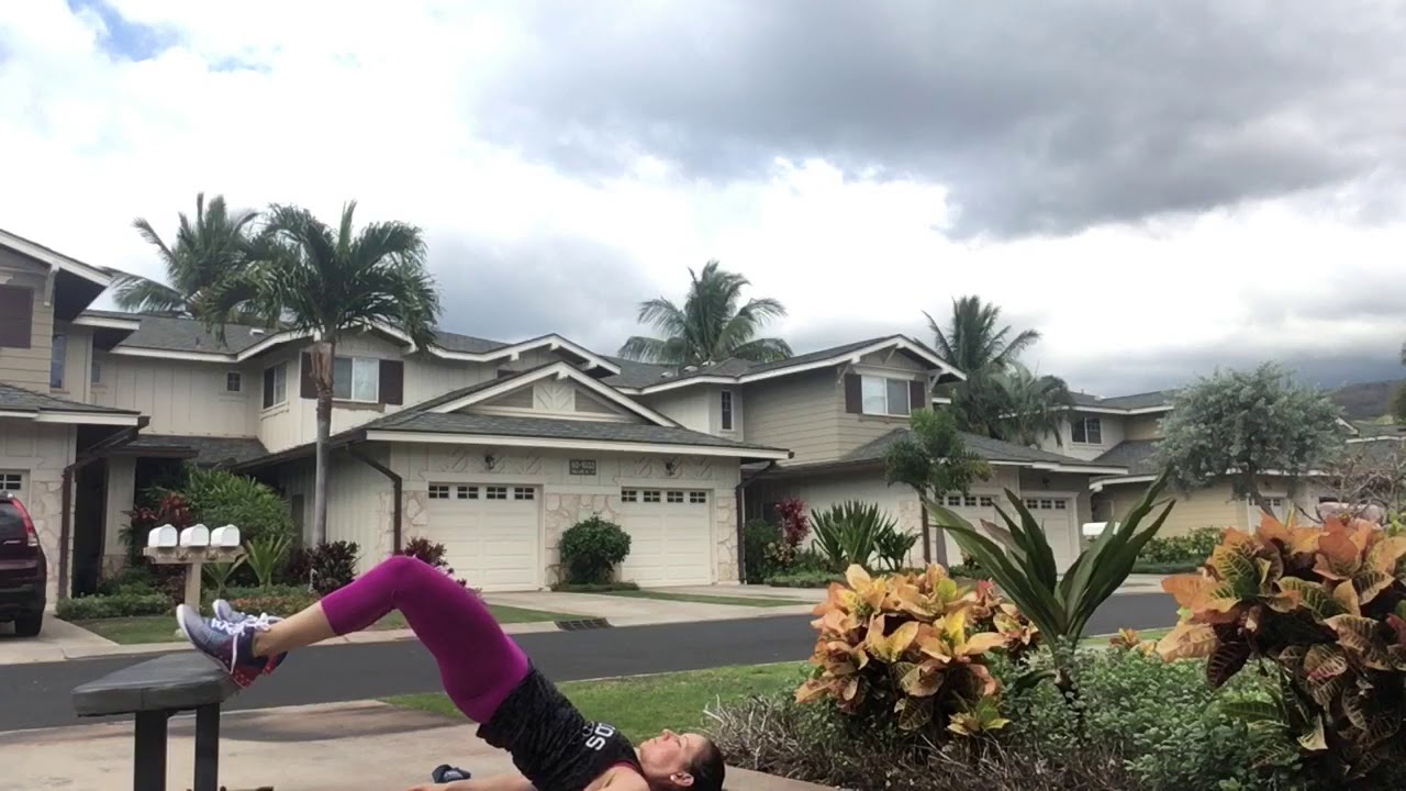 Wide-Stance Feet-Elevated Glute Bridge - YouTube