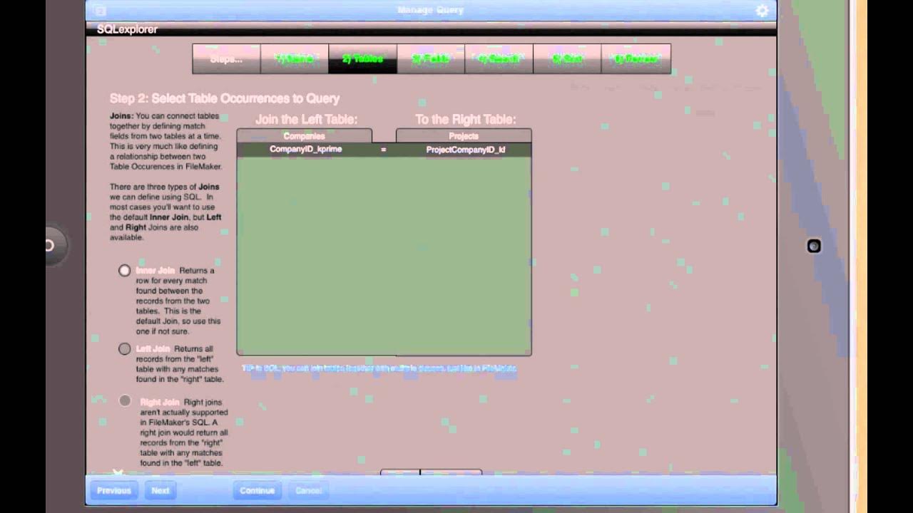 SQLexplorer for FileMaker: SQL in FileMaker Go - YouTube