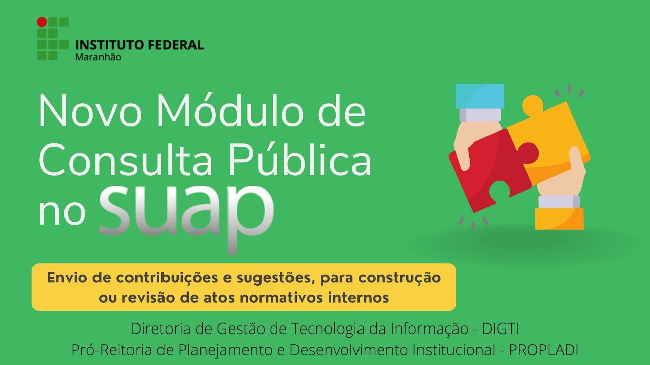Novo Módulo de Consultas Públicas no SUAP do IFMA - YouTube