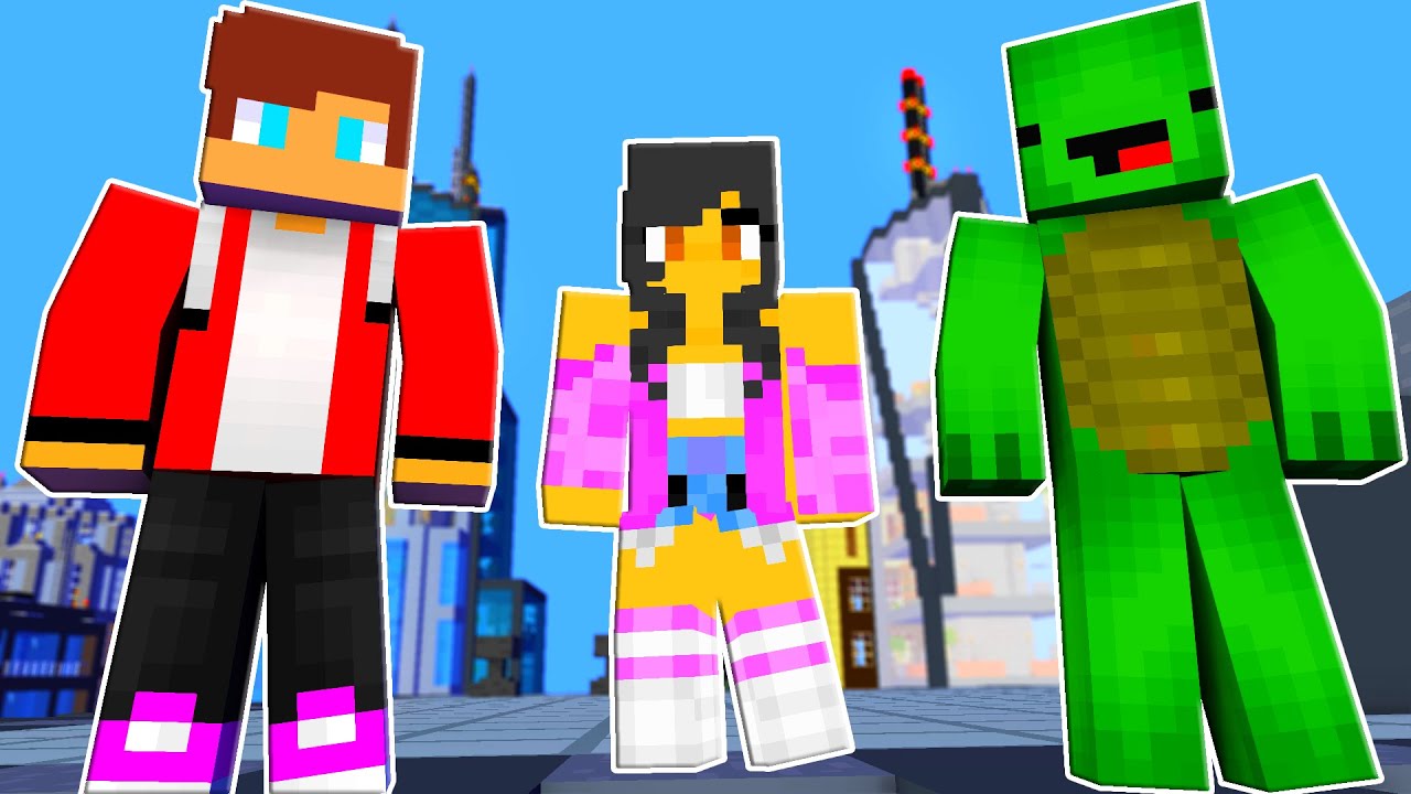 Funny JJ and Mikey Meet Aphmau! - Love Story - Maizen Minecraft ...