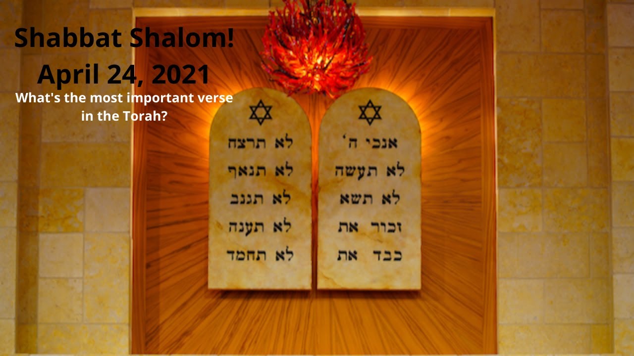 The most important verse in the Torah?—Rabbi Benjamin Sendrow - YouTube