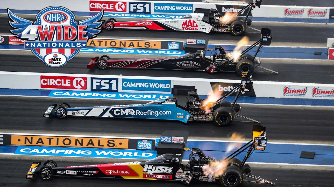 2024 NHRA Four-Wide Nationals | Top Fuel Qualifying Q1 | Charlotte, NC ...