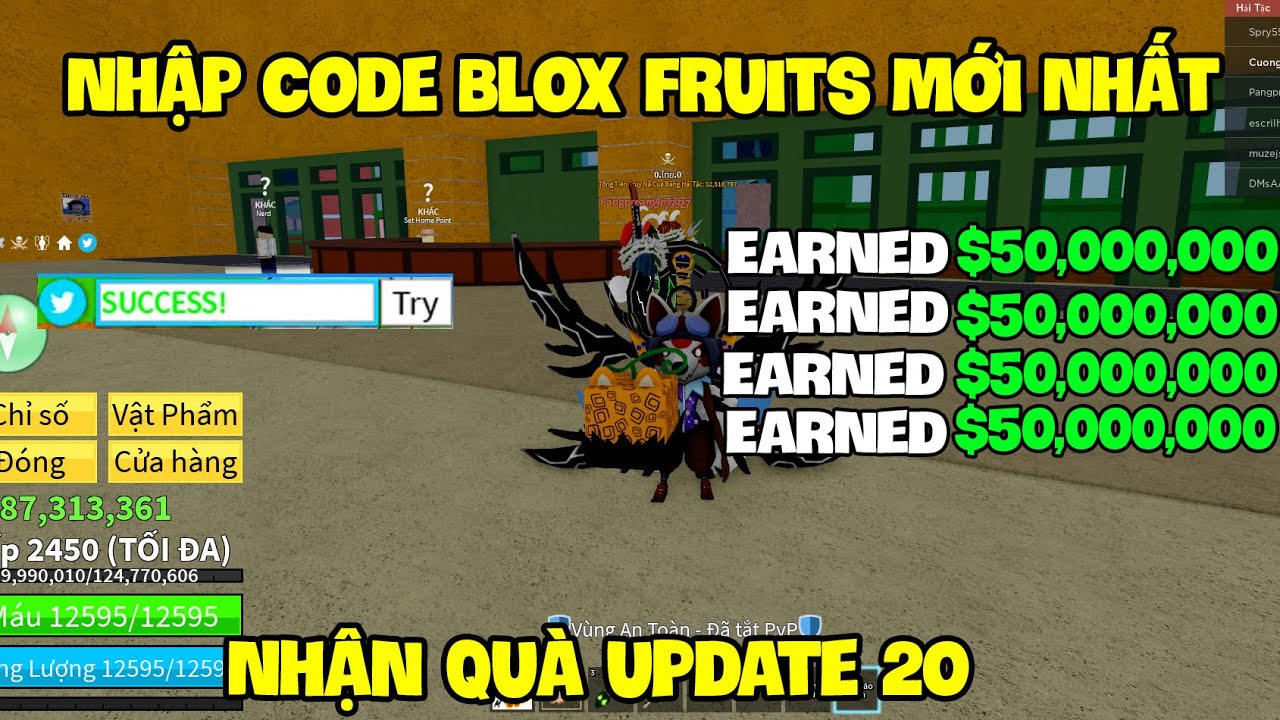 Tổng Hợp Code Blox Fruit X2 Kinh Nghiệm Và Reset Chỉ Số STAT Mới Nhất ...