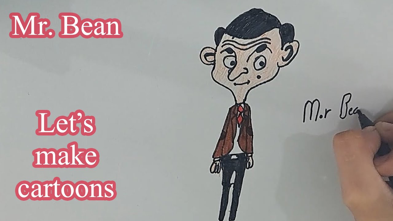 Easy Drawings for Kids |How to draw cartoons| |Mr. Bean| |cartoons ...