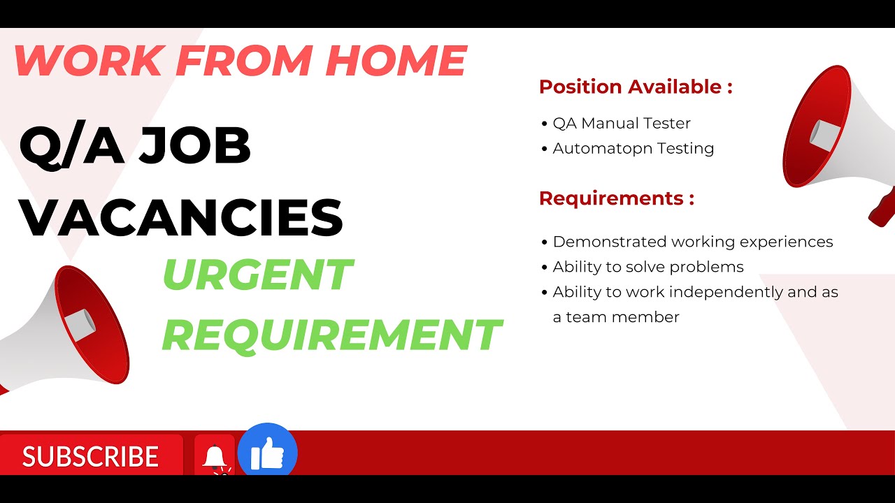 Software Testing Vacancies || Manual testing || Automation Testing Jobs ...