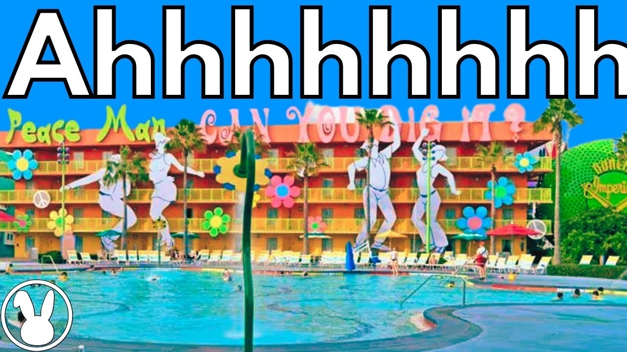 A Peaceful View of the Hippy Dippy Pool at Disney's Pop Century Resort ...