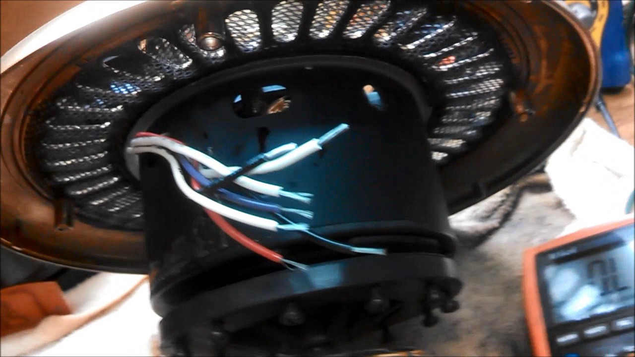 Converting a Homestead Homestar Ceiling Fan Motor to single speed - YouTube