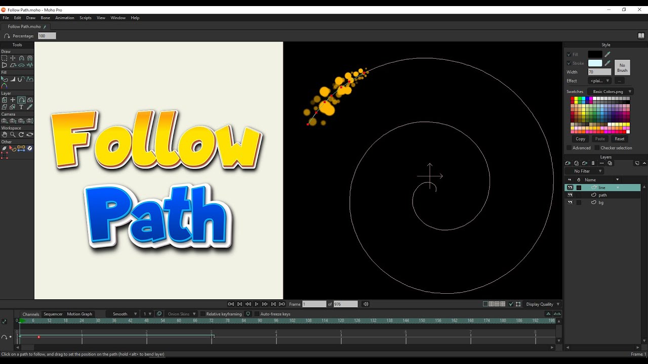 How to use the Follow Path in moho | Tutorial | Rigged Animation - YouTube