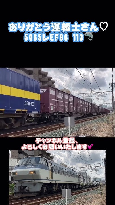 ありがとう運転士さん♡5085レEF66 113🦈 - YouTube