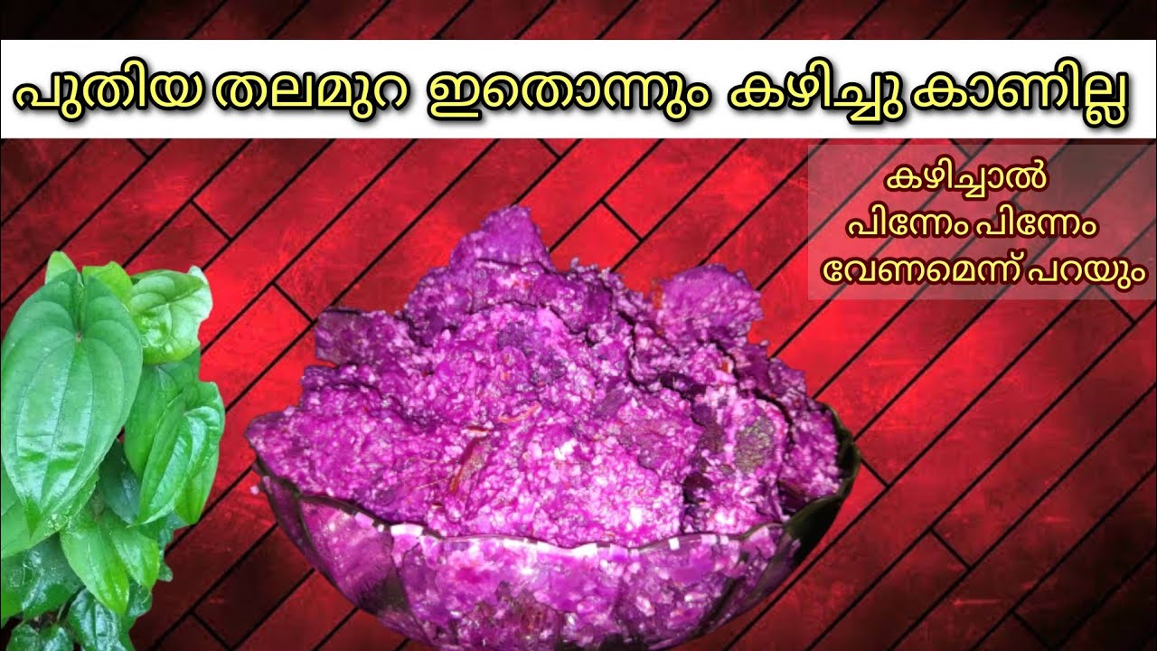 വയലറ്റ് കാച്ചിൽ തേങ്ങയിട്ട് പുഴുങ്ങിയത്|kachil puzhungiyathu| purple ...