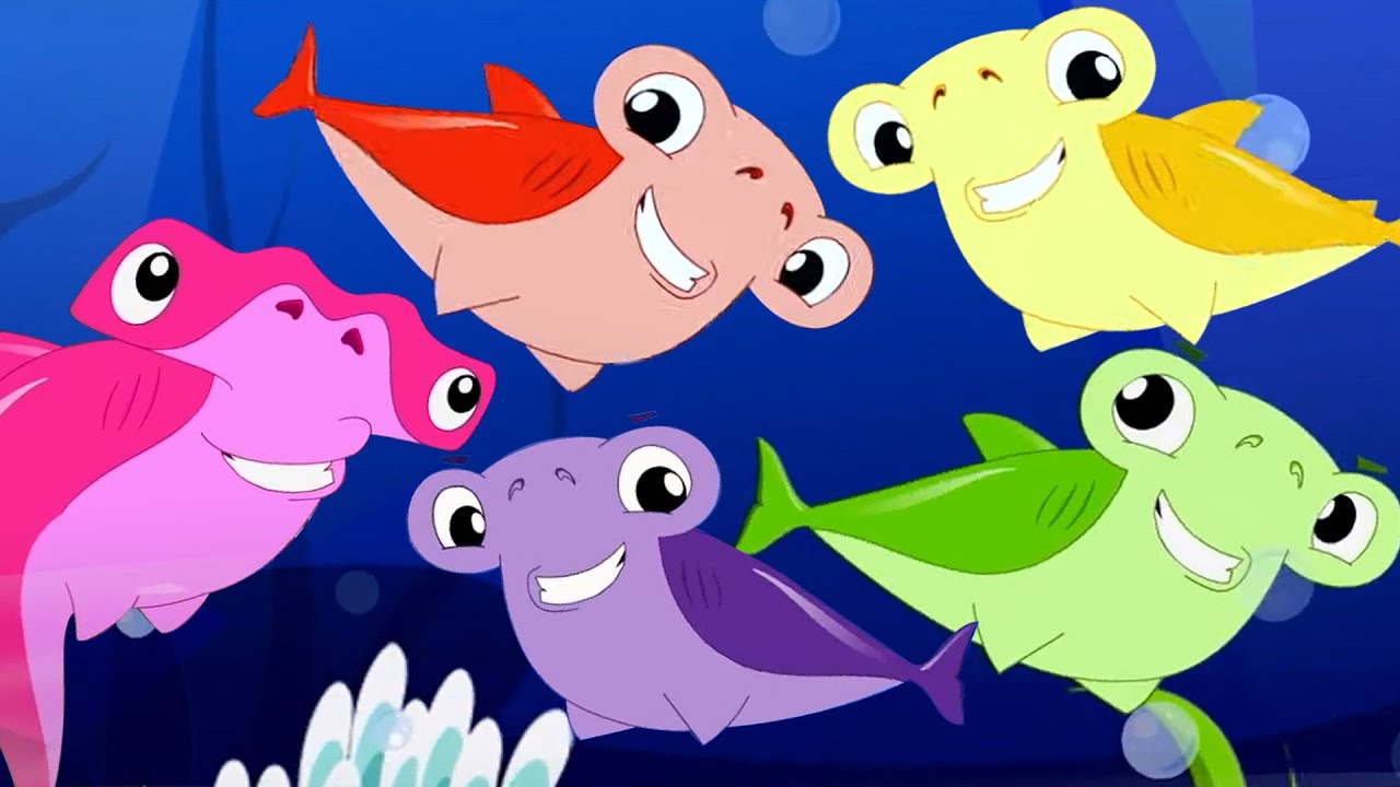 Five Little Sharks + More Shark Song for Children by Kids Tv Baby Shark ...