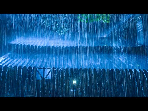 Schlafen Sie Sofort In Einer Regennacht Mit Starkem Regen Und Starkem Donner Auf Einem Bauernhof ...