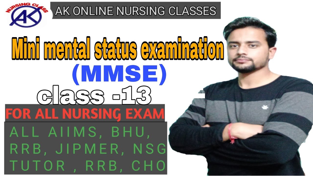 Mini mental status examination | MMSE ONLINE NURSING CLASSES ...