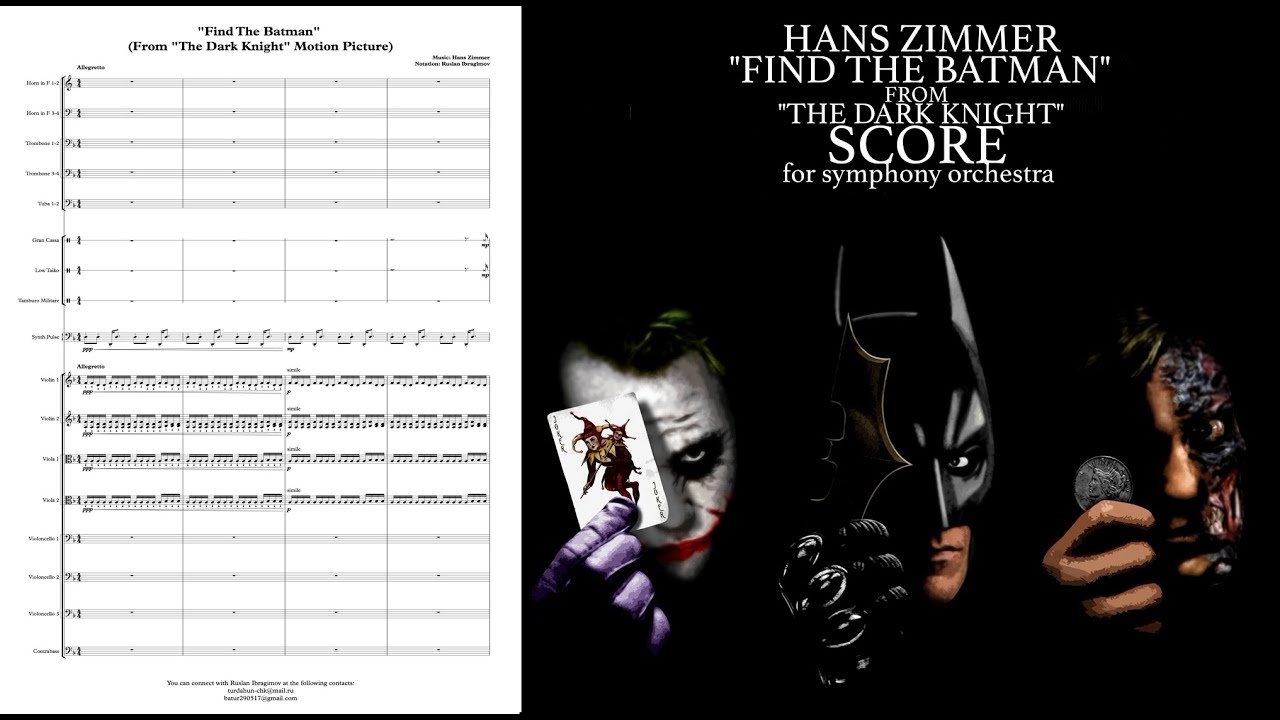 Hans Zimmer - "Find The Batman" from "The Dark Knight" Motion Picture ...
