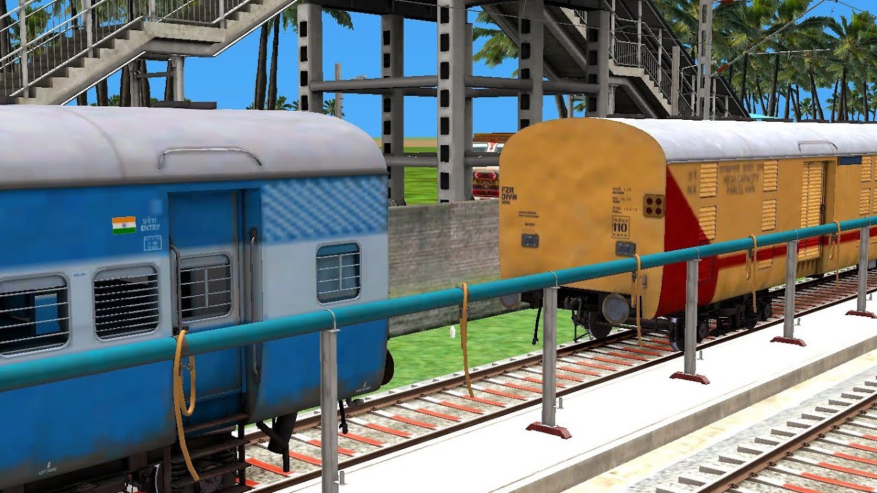 WDM3D DIESEL ENGINE COUPLING ICF COACH TO UTKRISHT PARCEL COACHES ...