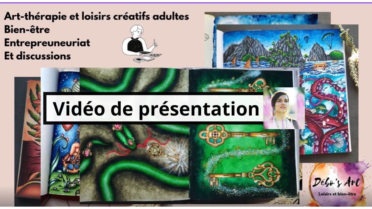 Vidéo de présentation : coloriage adulte, art-thérapie, lectures ...