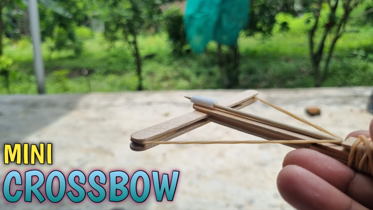 DIY panah crossbow dari stik es krim | simpel mini crossbow - YouTube