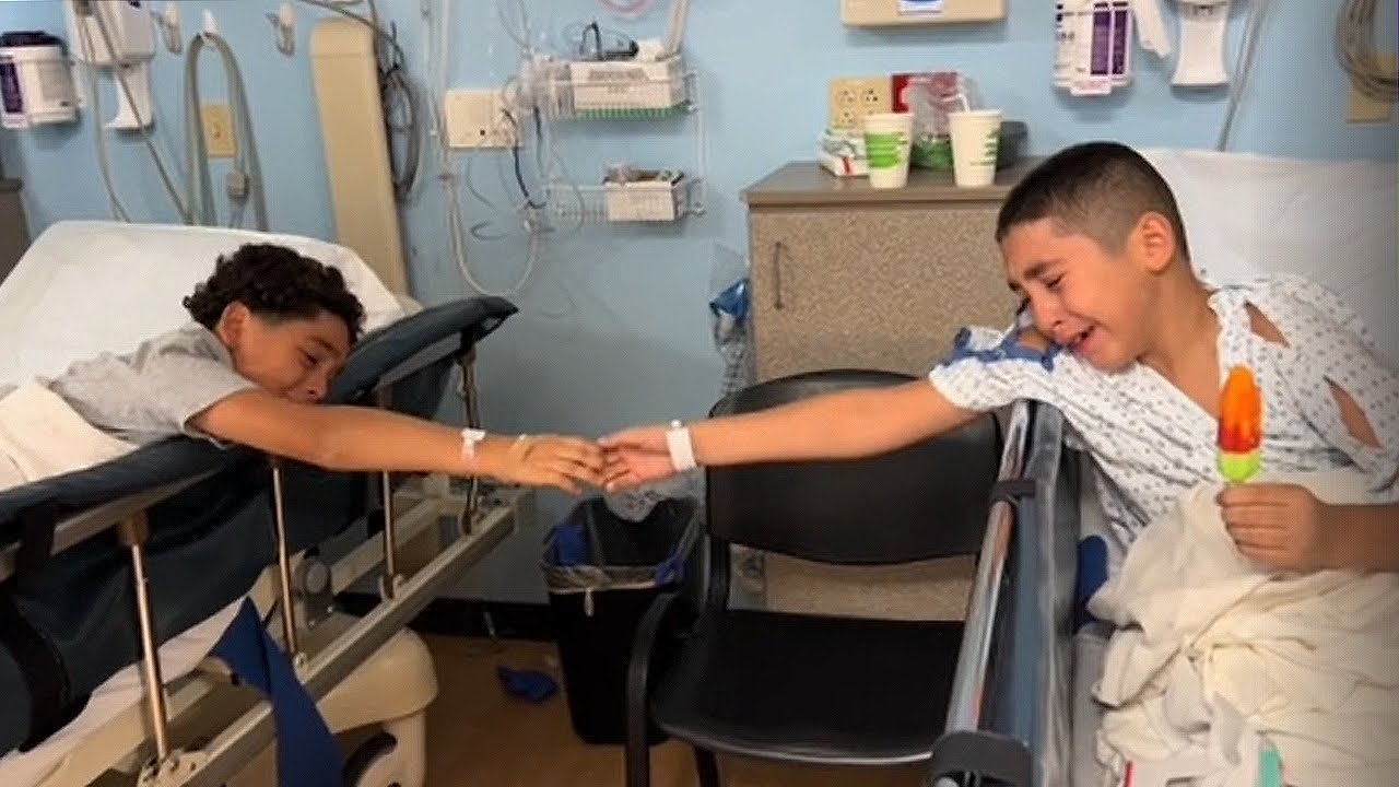 Brothers share special moment after surgery - YouTube
