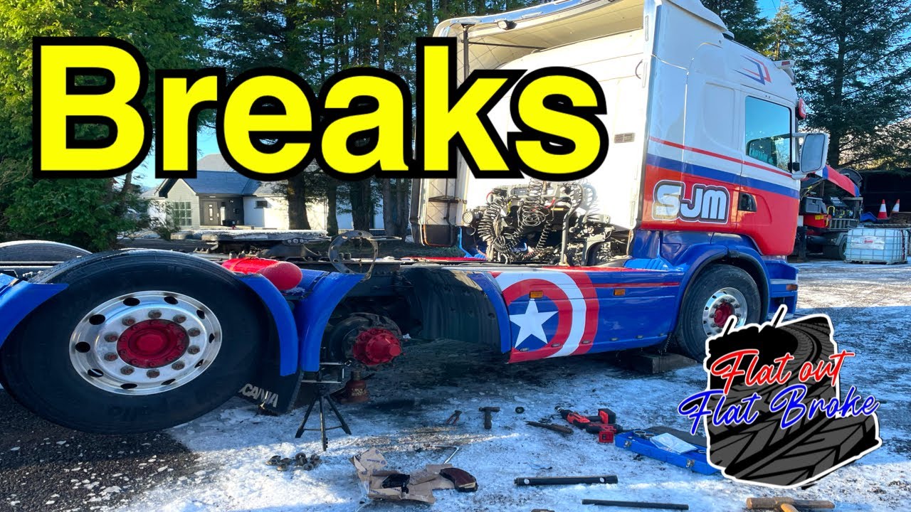 Changing Brake pads on Scania truck #flatoutflatbroke #scania #trucks ...