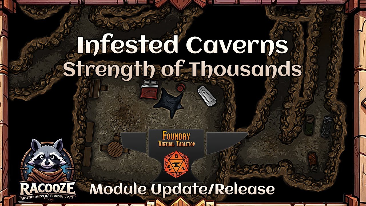 Infested Caverns - Strength of Thousands - FoundryVTT Timelapse - YouTube