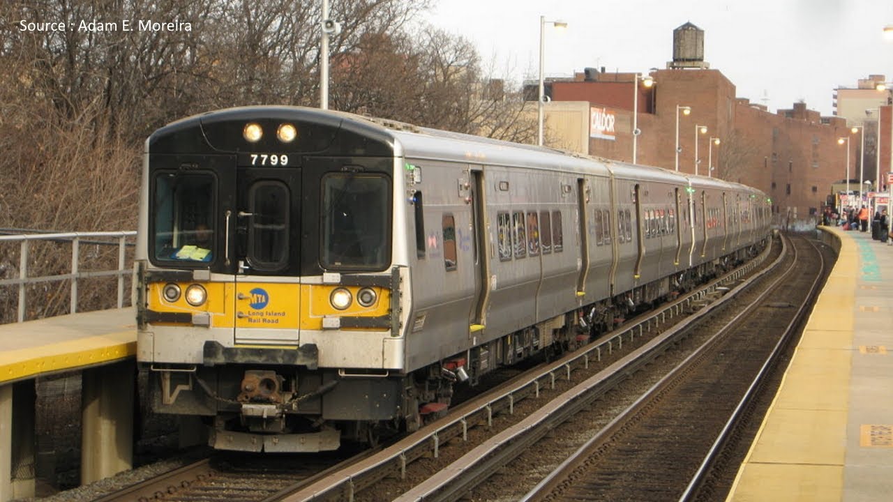 NY MTA Long Island Rail Road M7 EMU Train to NY Penn【鉄道走行音】 - YouTube