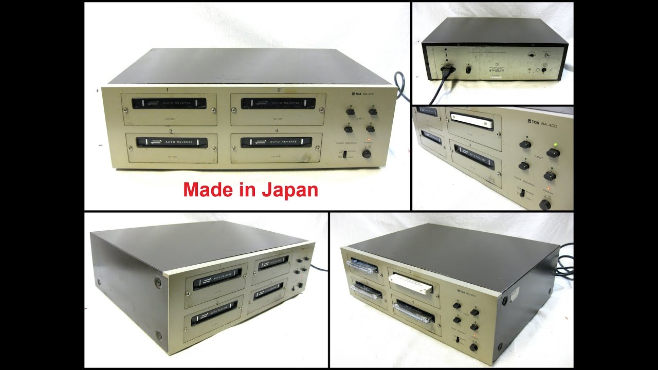 Vintage TOA BA-400 Four-Cassette Player (Made in Japan) - YouTube