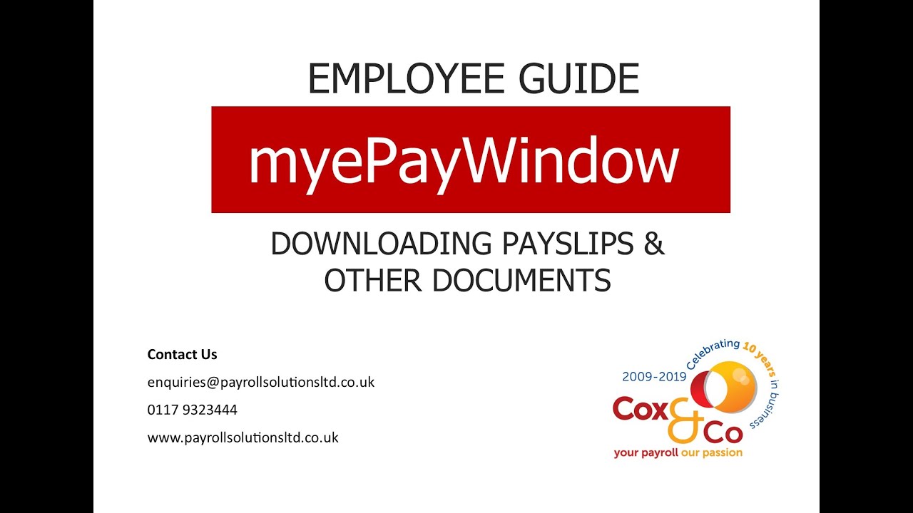 myePayWindow Downloading Documents (HLP007) - YouTube