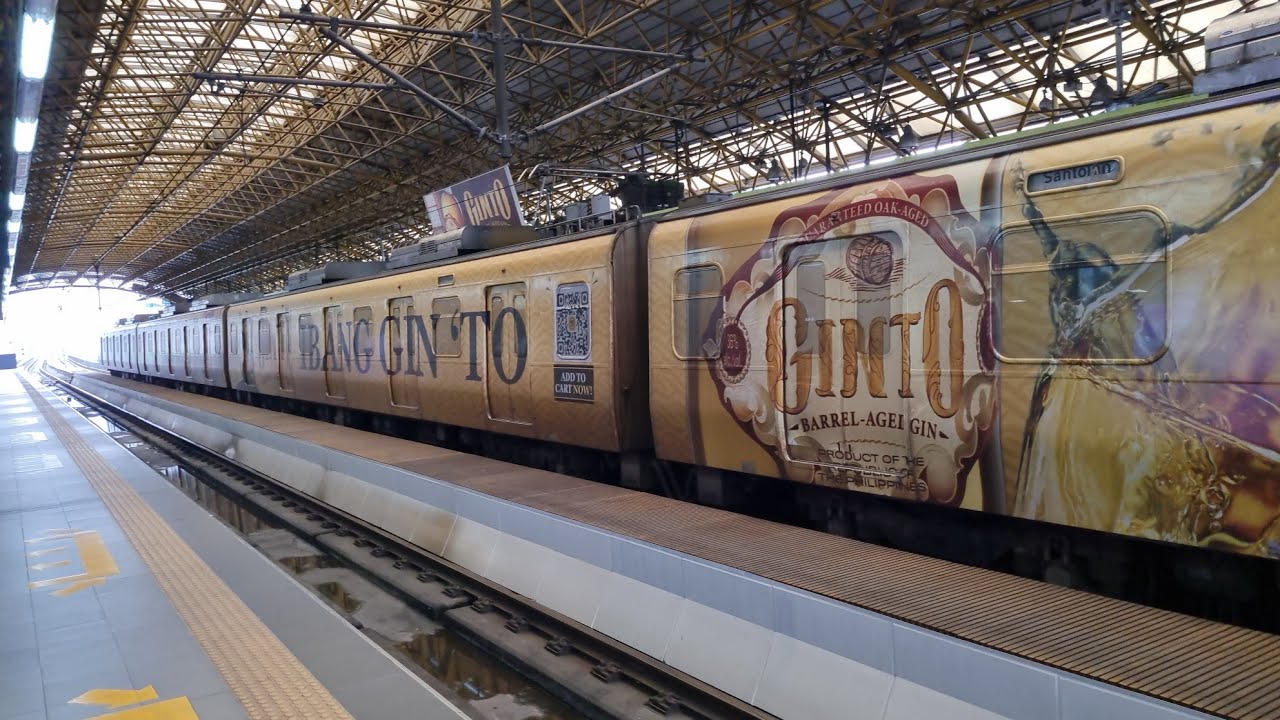 LRT 2 Train with Ginto Wrap ad arriving in Araneta-Cubao station - YouTube