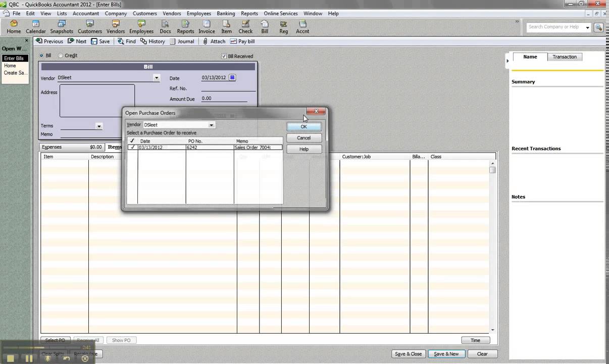 The Nature of Sales Orders in QuickBooks Premier and ES - YouTube