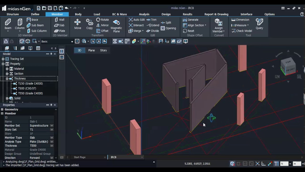 MIDAS nGEN - Irregular RC Structures - Part 1 Modelling - YouTube