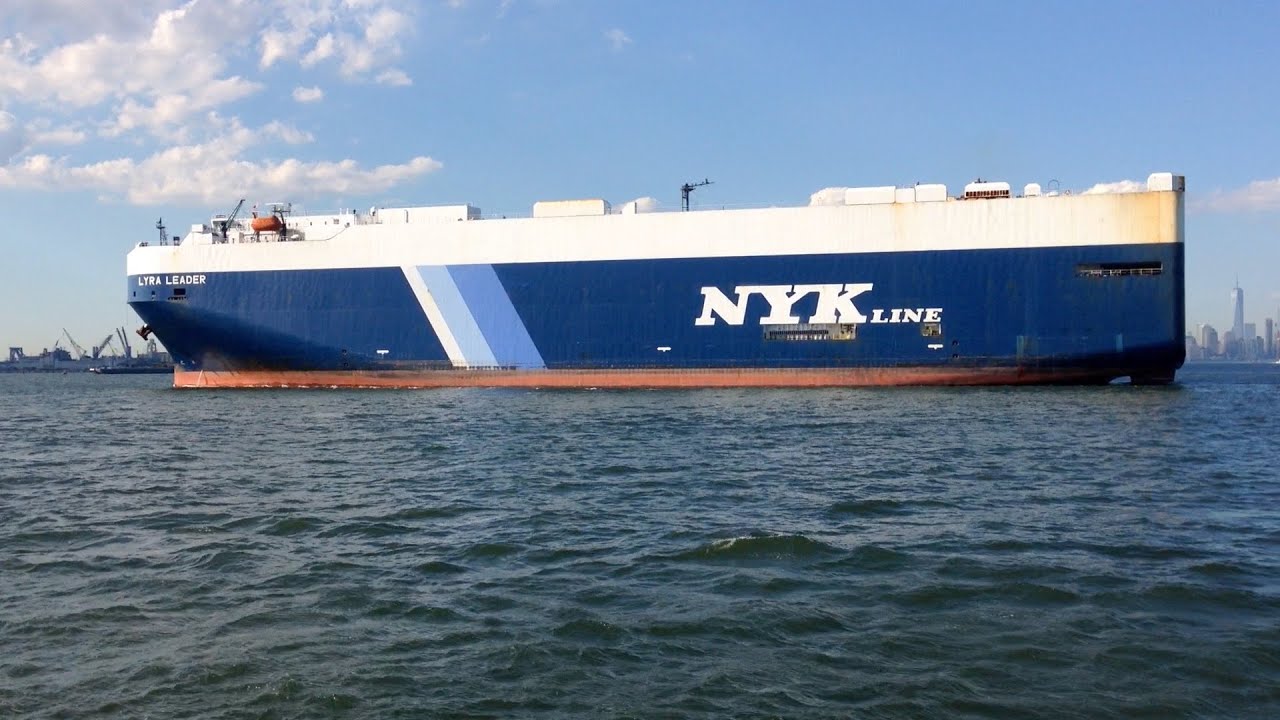 Cargo Ship NYK Line New York - YouTube