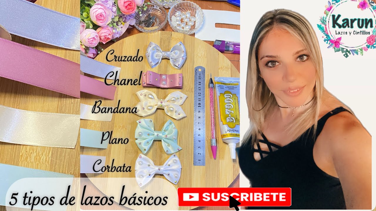 Tutorial paso a paso 5 Tipos de lazos o moños básicos fáciles con molde ...