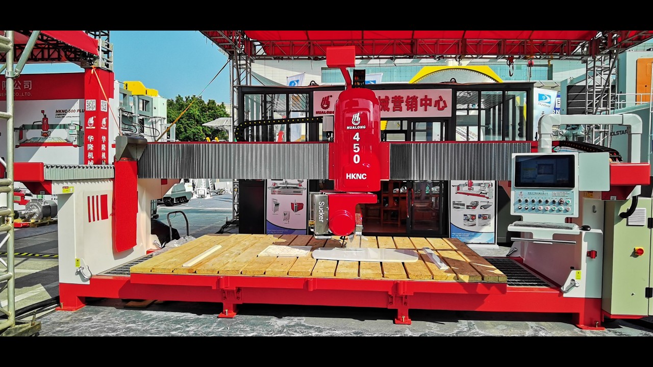 Hualong machinery 5 axis CNC bridge saw stone cutting machine stone ...