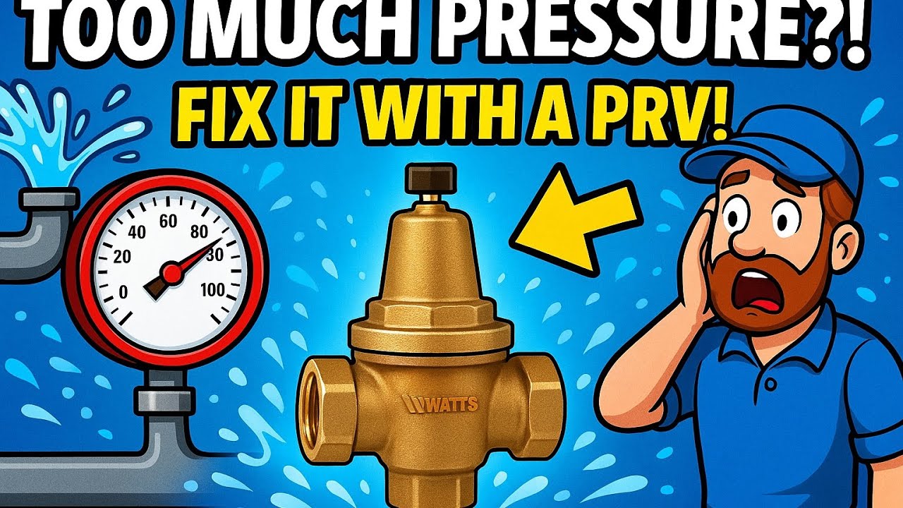 FIX HIGH Water Pressure FAST with a Watts PRV | Plumbing TIPS - YouTube