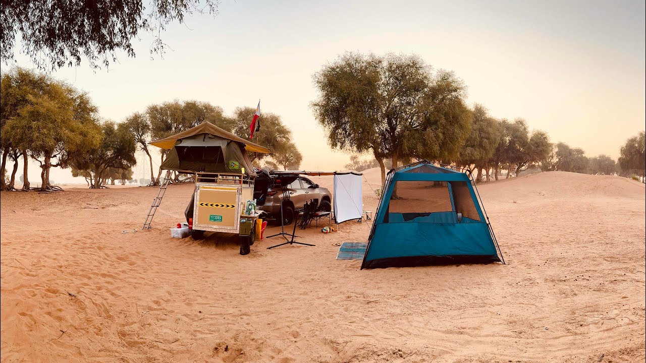 Maleha spot with a lot of trees. Our first camping in Maleha Sharjah # ...