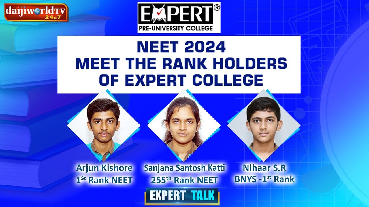 Expert Talk - NEET 2024 | Meet The Rank Holders From Expert College ...