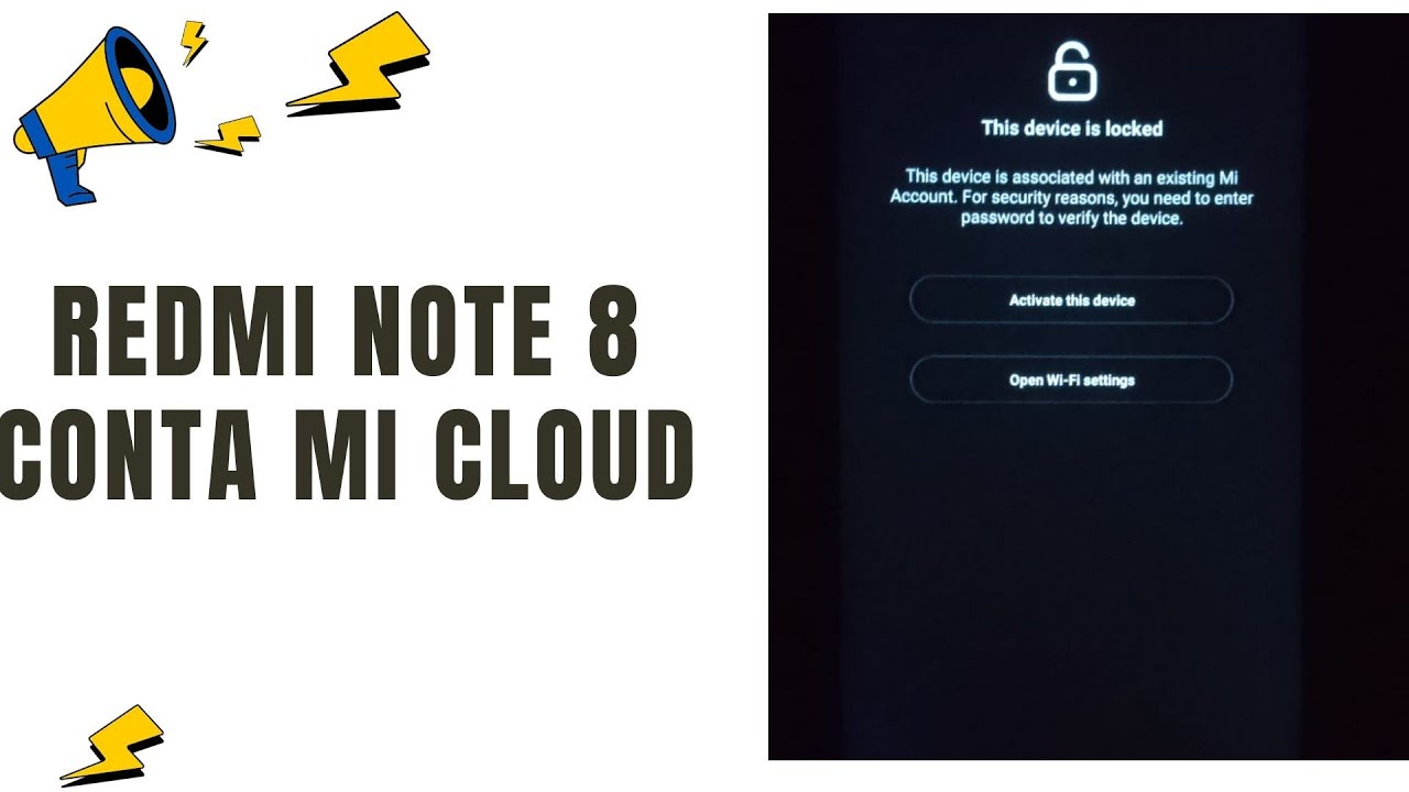 REDMI NOTE 8 CONTA MI CLOUD - YouTube
