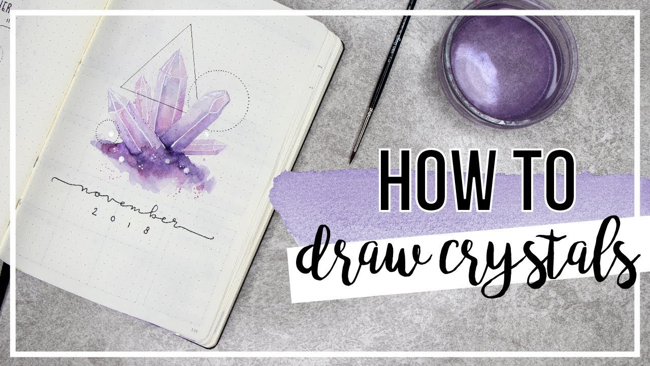 BULLET JOURNAL NOVEMBER | How to draw crystals - YouTube