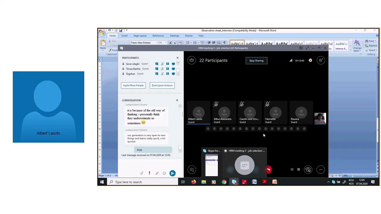 Job interview simulation (role play) - YouTube