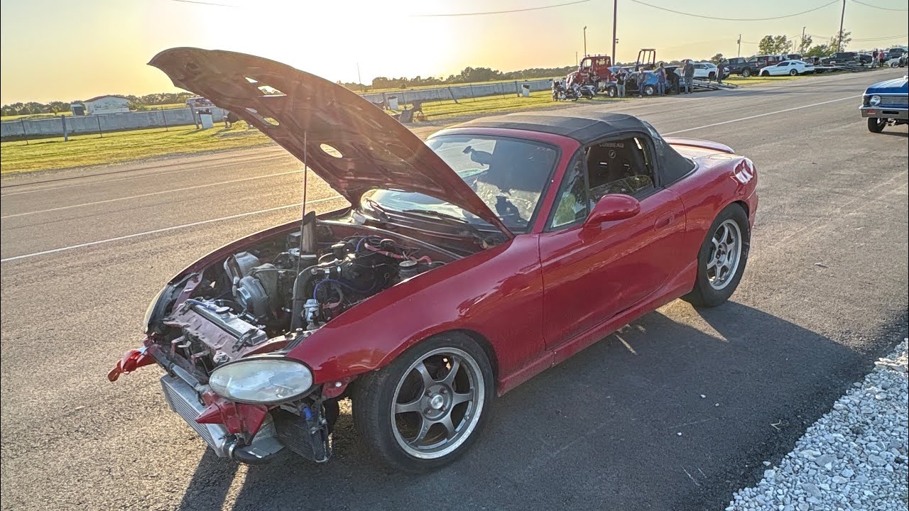 13b Miata big turbo onboard drive+pulls and LOUD TURBO SOUNDS - YouTube