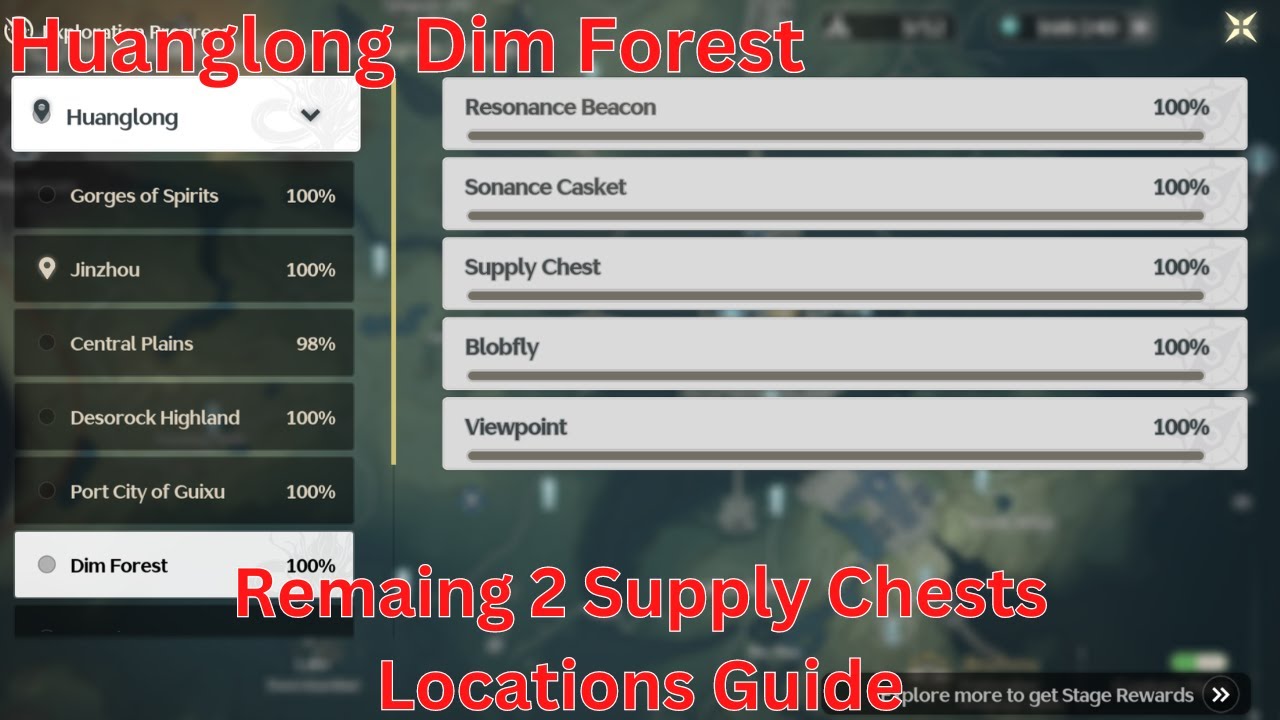 Dim Forest 100% Exploration Remaining 2 Supply Chests Locations Guide ...