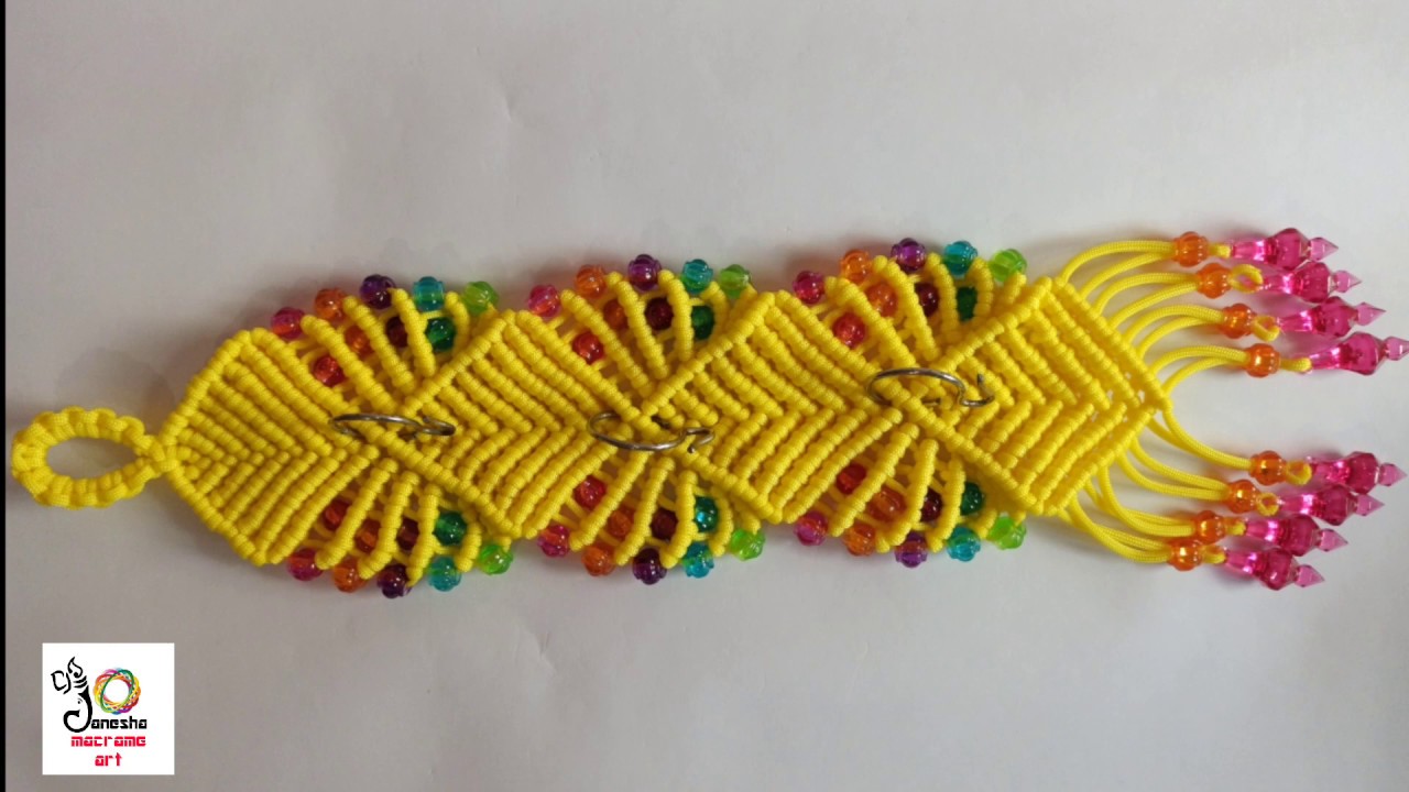 Macrame Key Holder | Simple Macrame Key Holder - YouTube