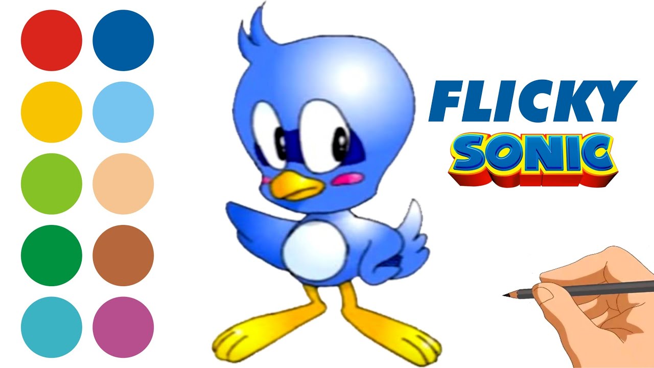 FLICKY from SONIC THE HEDGEHOG FRIENDS + Draw Color 2021 - YouTube