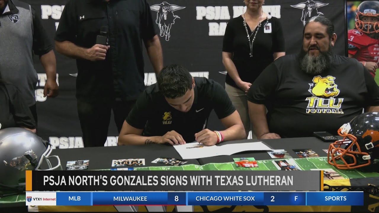 PSJA North's Gonzales signs with Texas Lutheran - YouTube