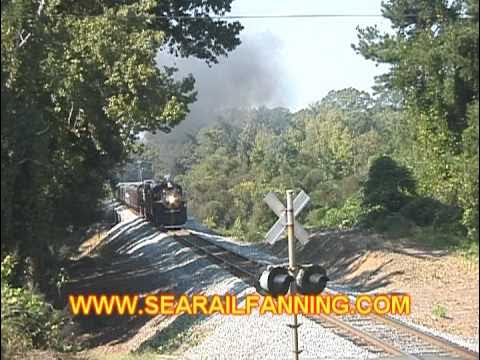 TVRM SOU 630 Steam Power on NS 060 Passenger Steam Excursion Special Burnwell, Alabama - YouTube